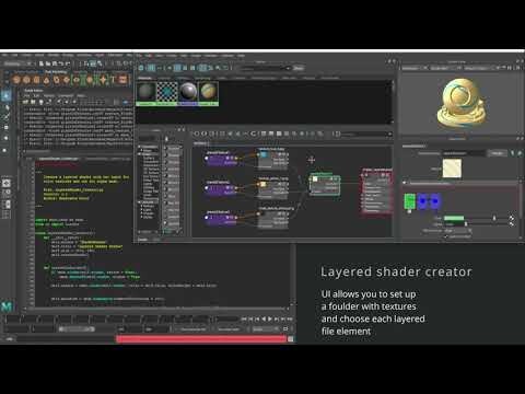 ArtStation - PipelineTD Showreel - Layered Shader in Maya Python