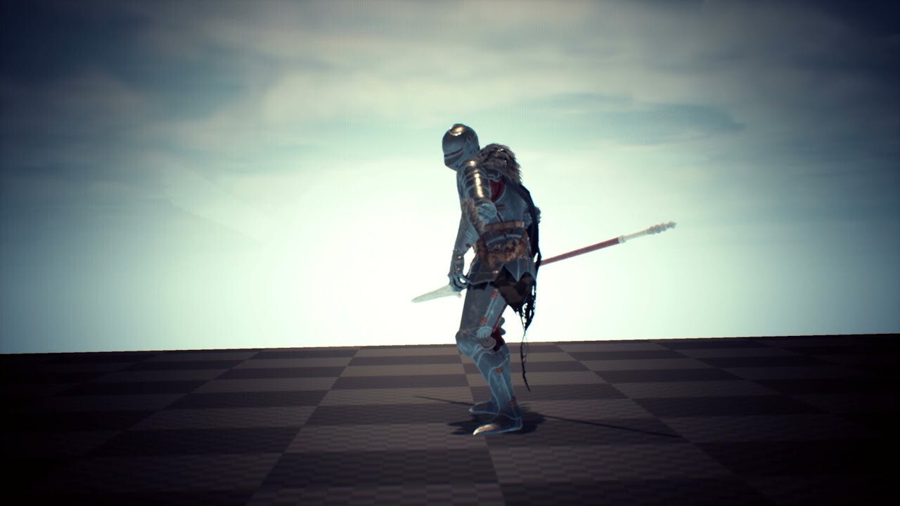 ArtStation - Knight spear attack combo animation
