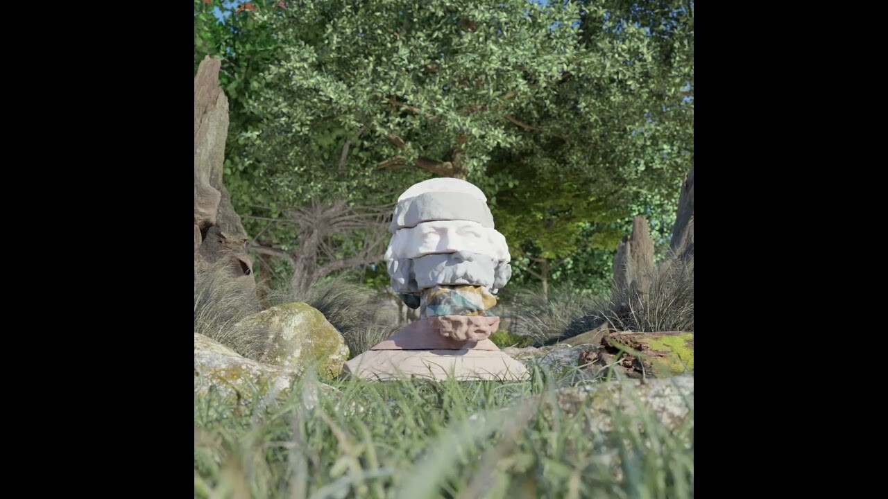 ArtStation - statue rotating