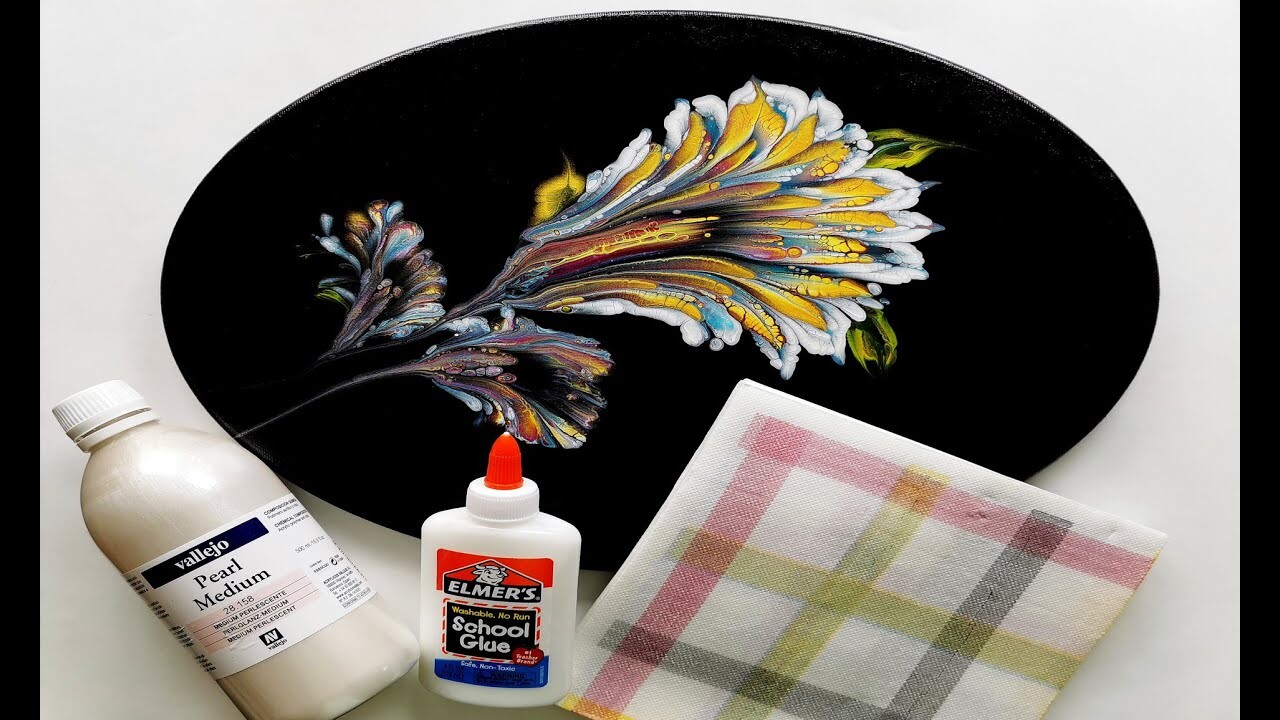 ArtStation - LIVE ~ Dip & Lip with SCHOOL GLUE ~ Painting with ACRYLICS ...