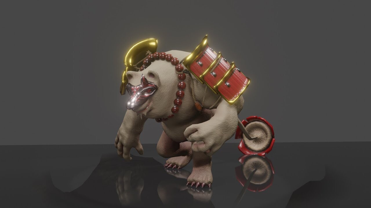 ArtStation - MasterThief_AFat：Forest Boss-Mushroom Bear King