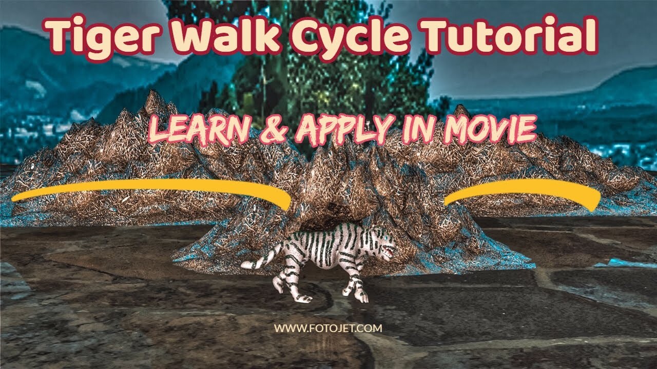 ArtStation - Tiger Walk Cycle Animation- Learn & See How I Applied In Movie