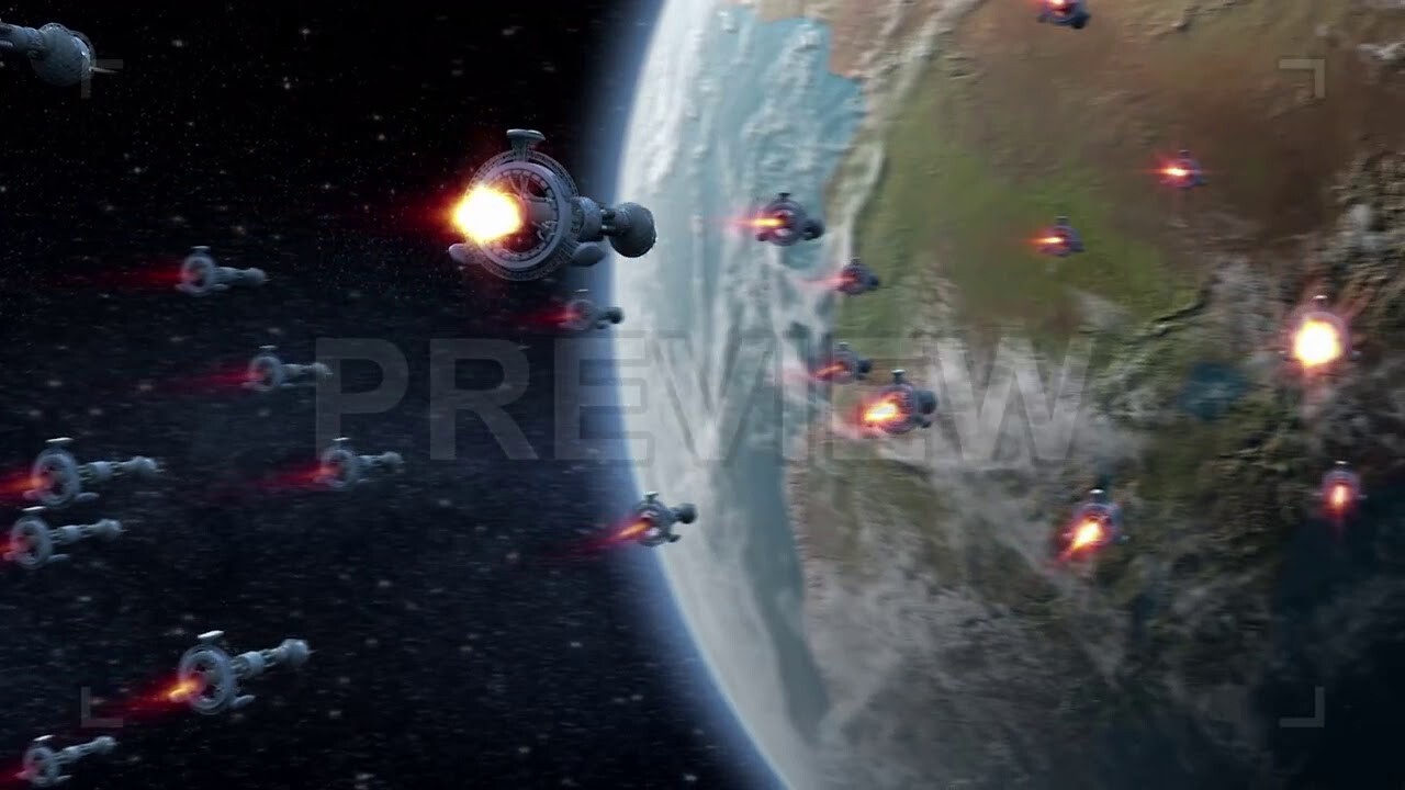 ArtStation - Alien Spaceships invading Earth