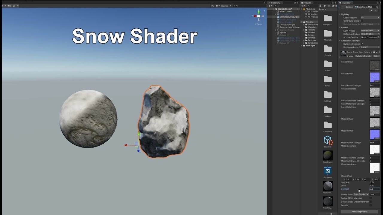 ArtStation - Snow/ Wet/ Moss Shader