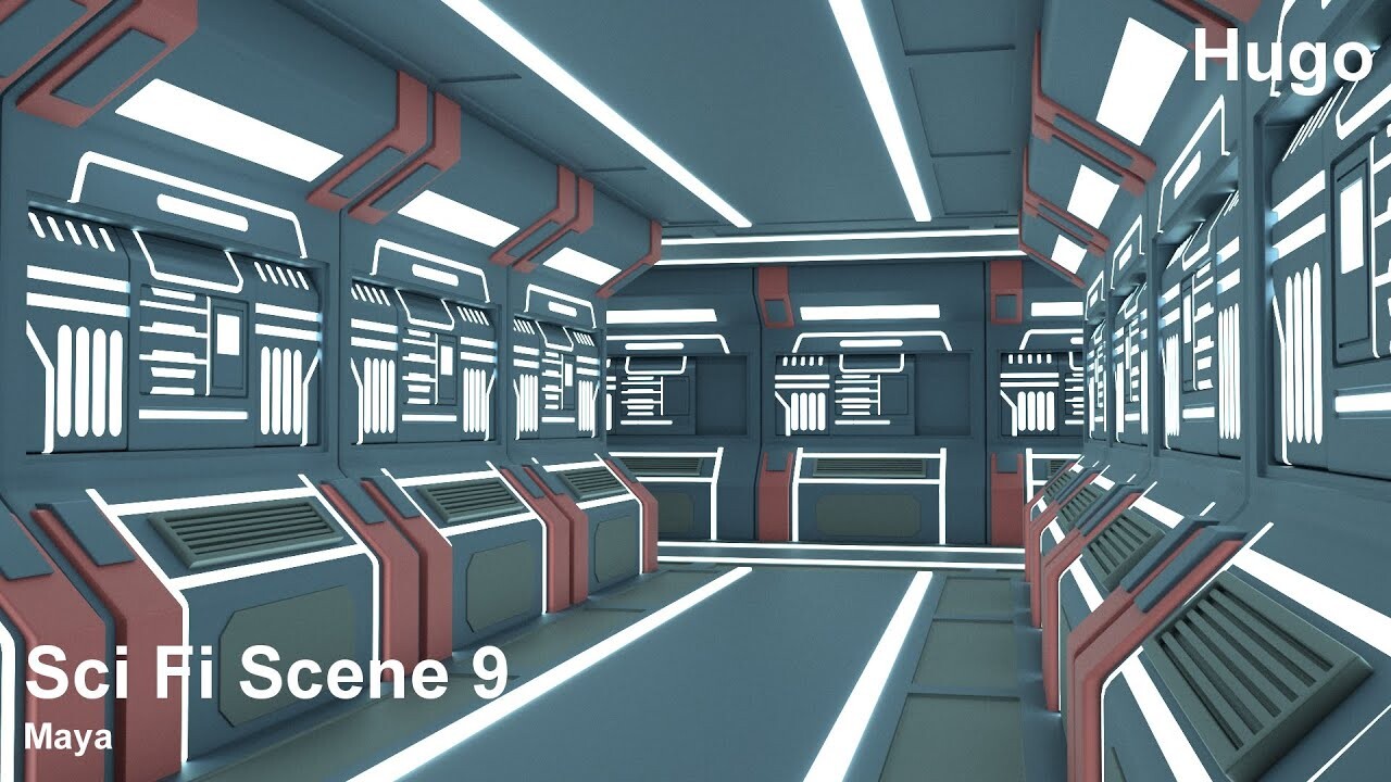 ArtStation - [Maya] Sci Fi Scene 9