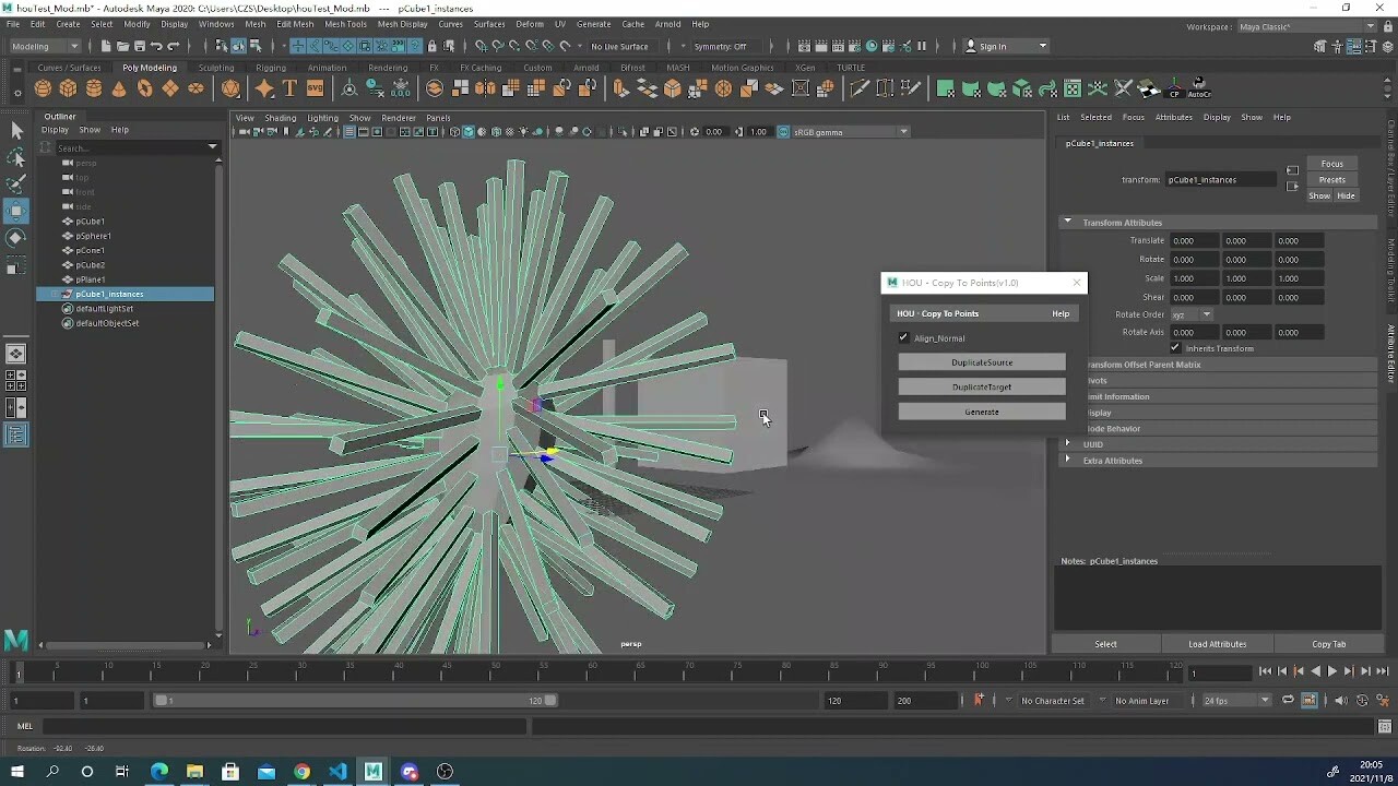ArtStation - Recreate Houdini copy to points function in Maya by Maya python and Open Maya API ...
