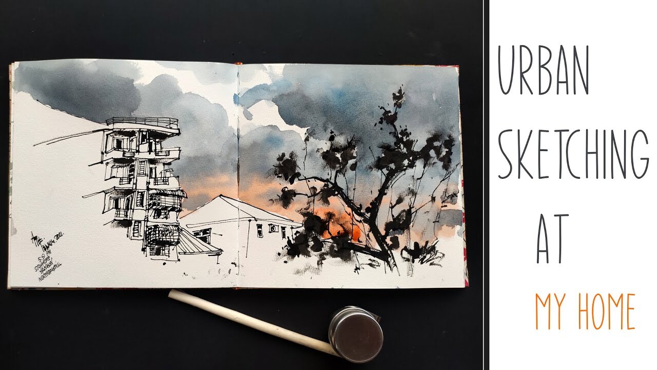 ArtStation - Urban Sketching At home
