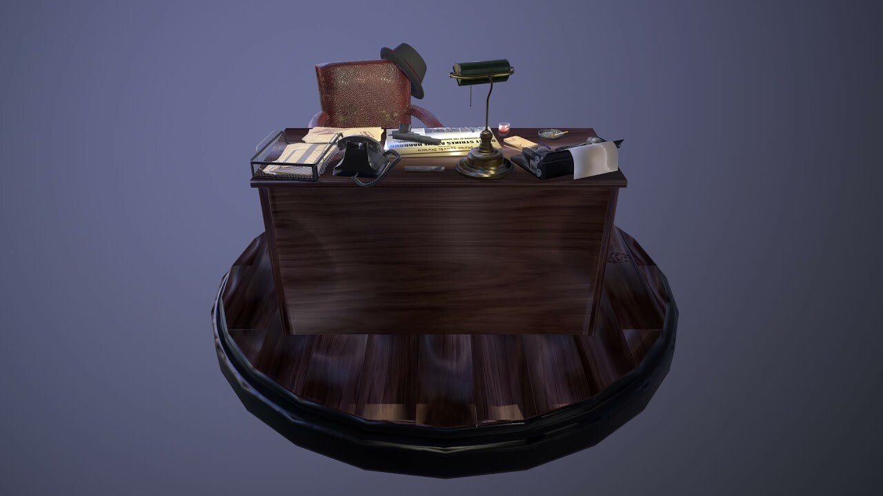 ArtStation - Private Eye/Detective Desk