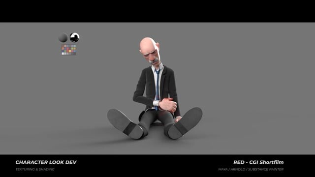 ArtStation - Dying Man - LOOKDEV (RED The Color Within)