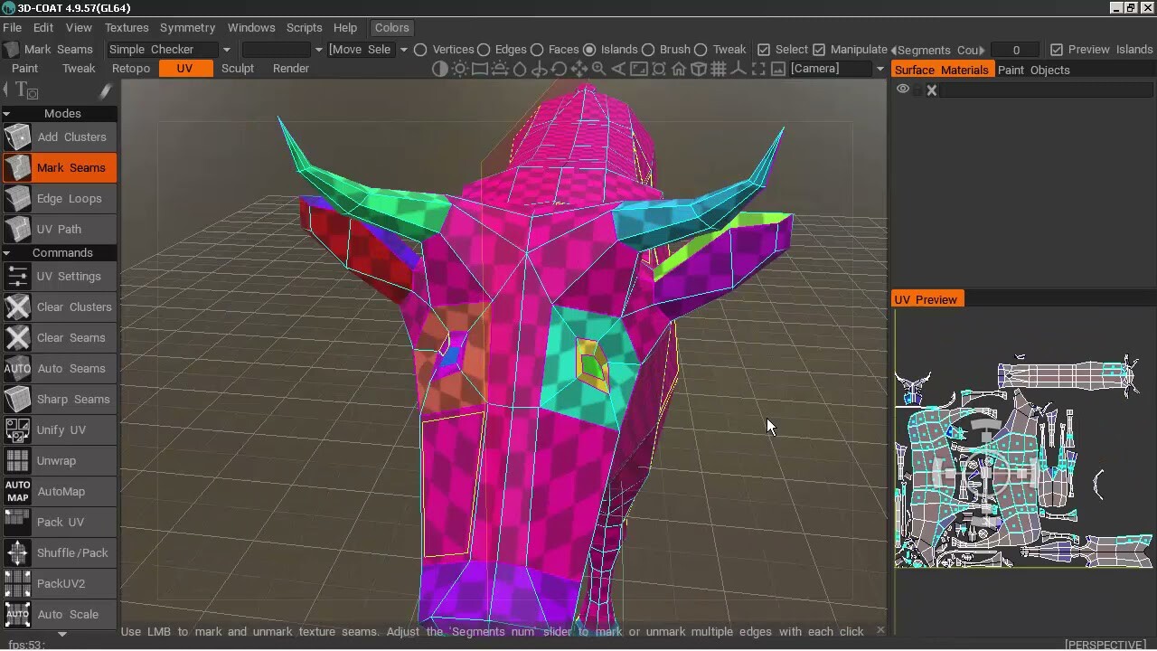 ArtStation - CINEMA 4D 3DCOAT UV MAP / BP 3D PAİNT PIPELINE
