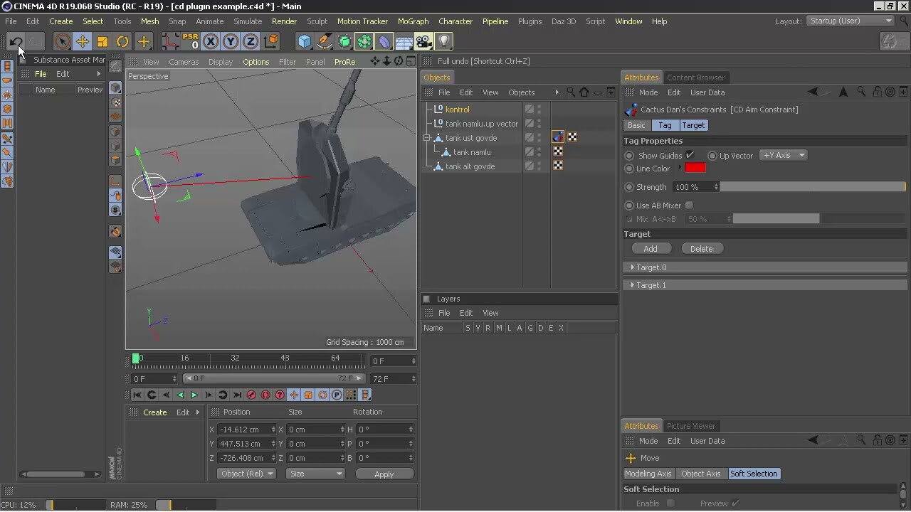 ArtStation - CINEMA 4D (AXIS OBJECT TARGET UP VECTOR RESTRICTION) AND MORE