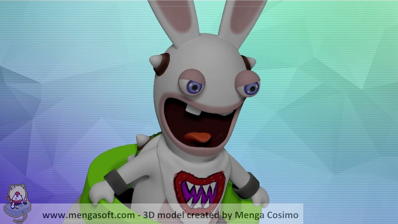 ArtStation - Rabbids + Bowser Jr - 3D Model made in ZBrush - fanart