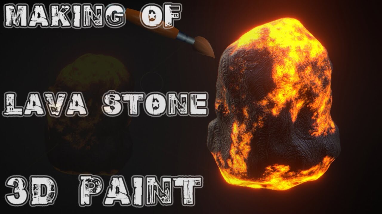 ArtStation - Blender Lava Stone Paint PBR