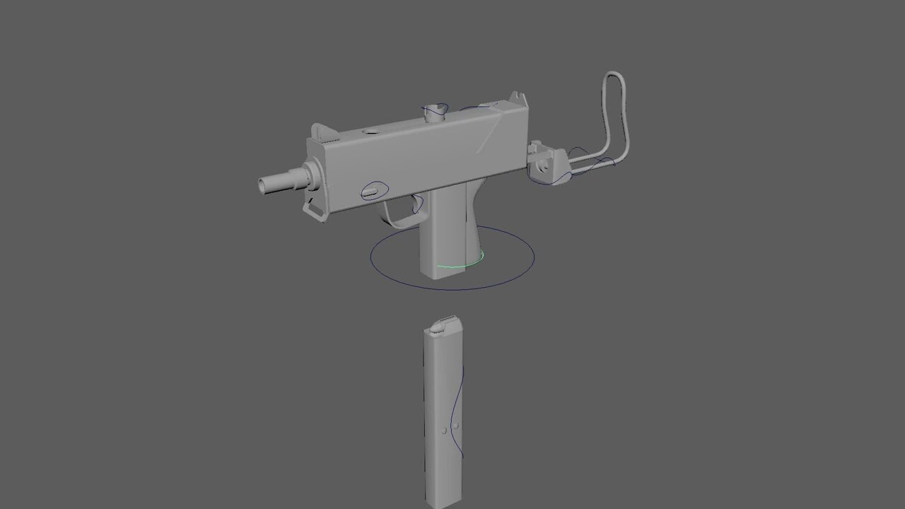 ArtStation - Maya Rigging Practice Pieces - Weapon/Prop Rigging