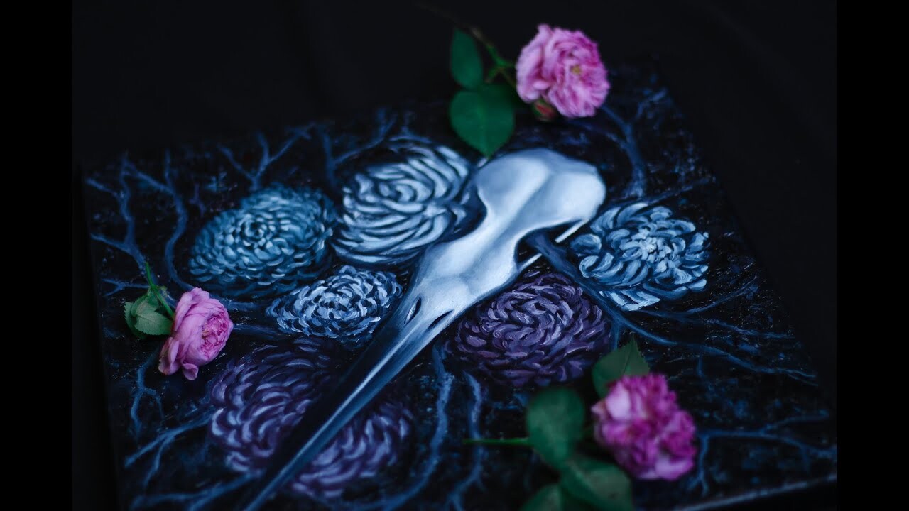 ArtStation - "Death and Flowers" painting