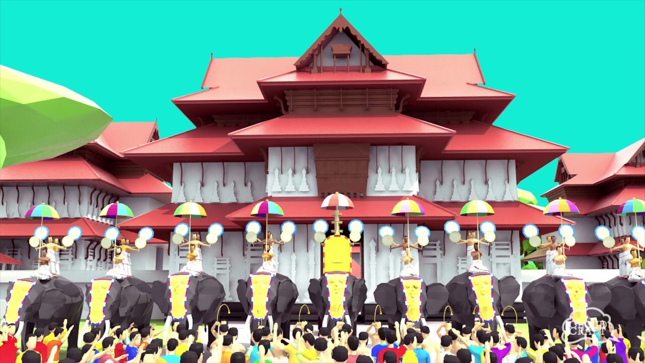 ArtStation - Thrissur Pooram An Origamy