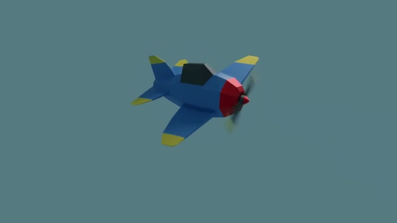 ArtStation - Airplane animation Blender render
