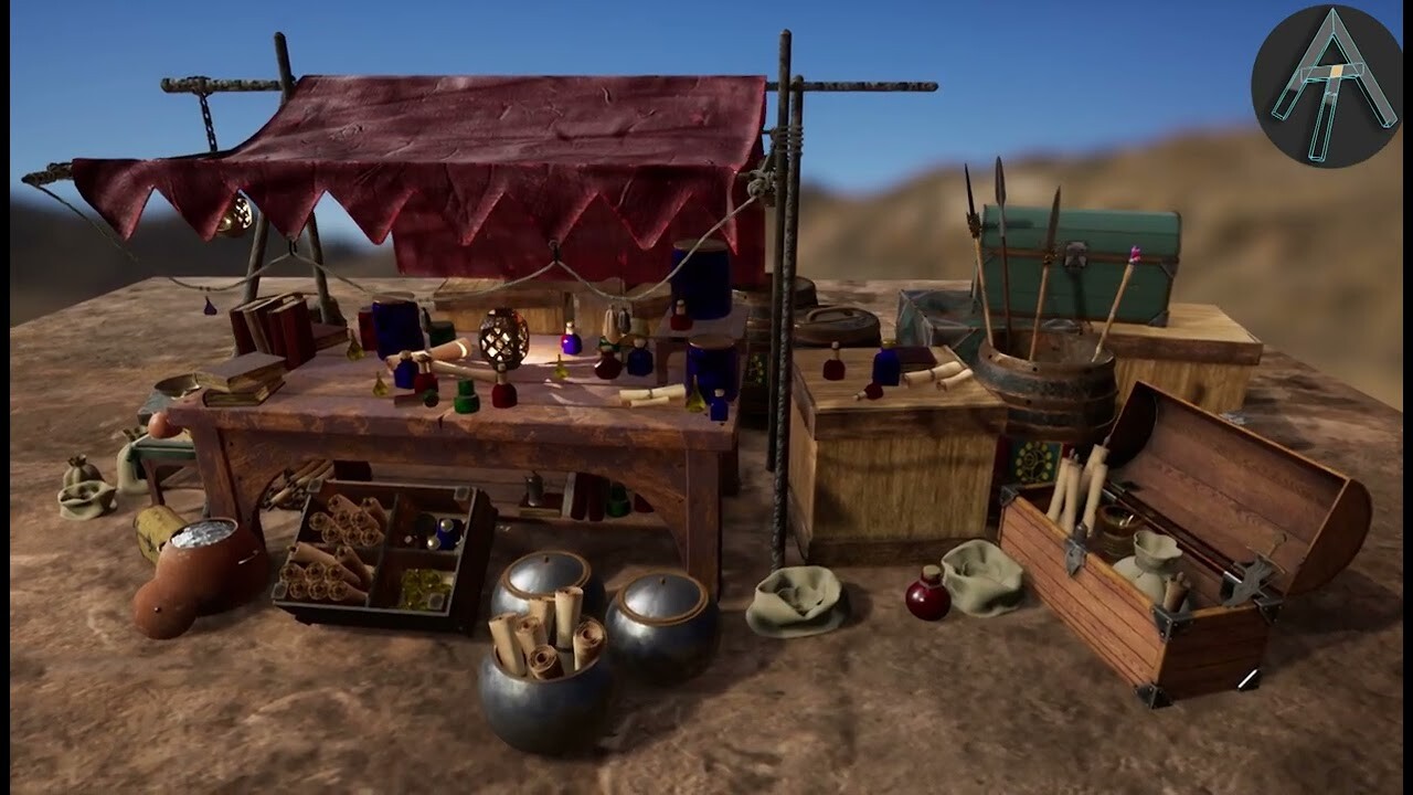 ArtStation - Desert Market Stall