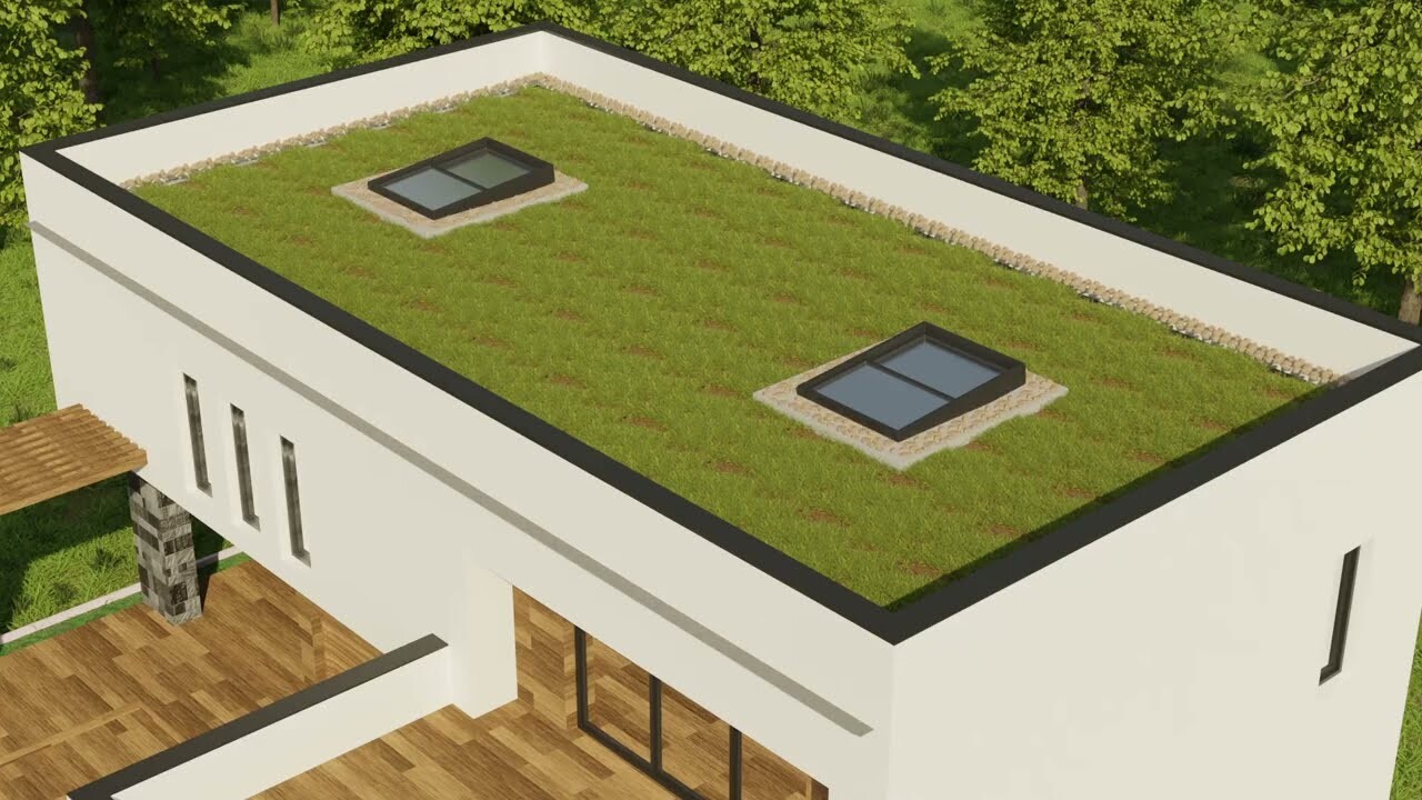 ArtStation - Roof Grass Installation Animation