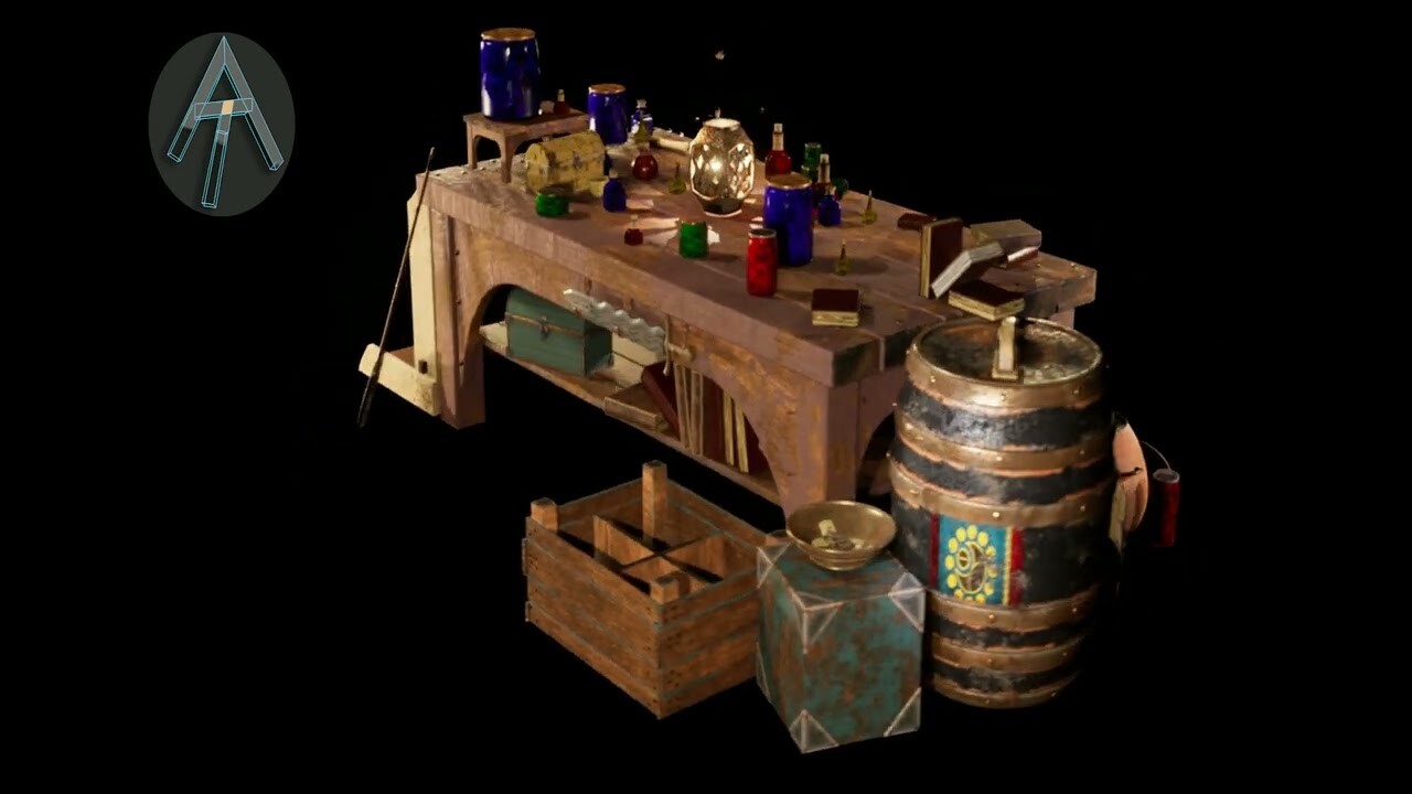 ArtStation - Market stall Turnaround