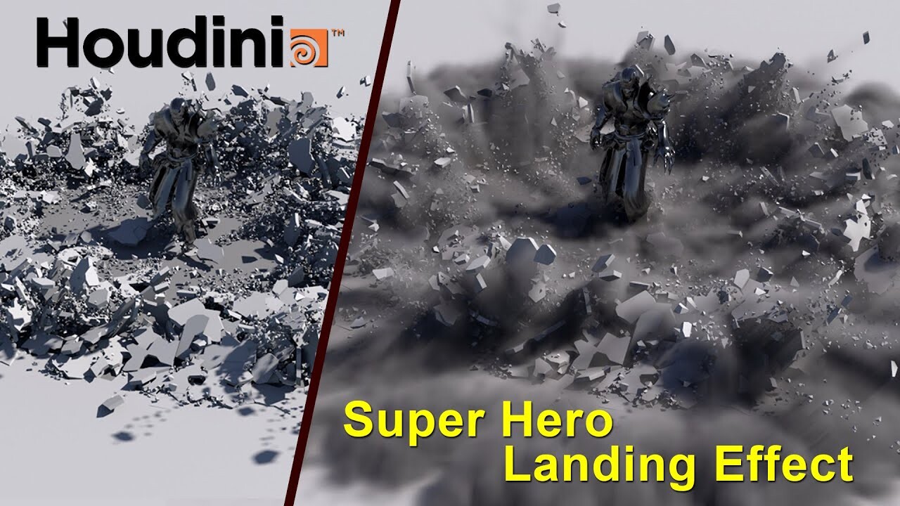 ArtStation - Houdini Destruction Fx -Super Hero Landing Effect ...