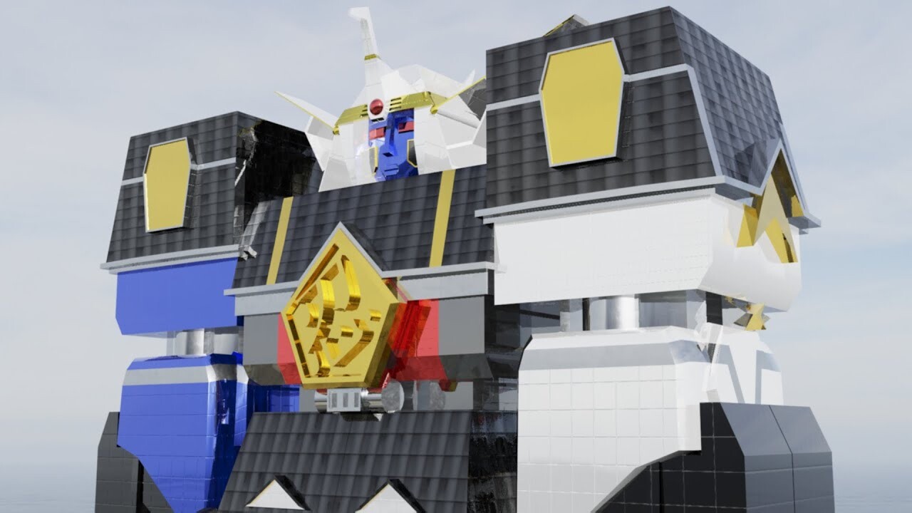 ArtStation - Mighty Morphin Power Rangers (S3) - Shogunzords - LOW POLY ...