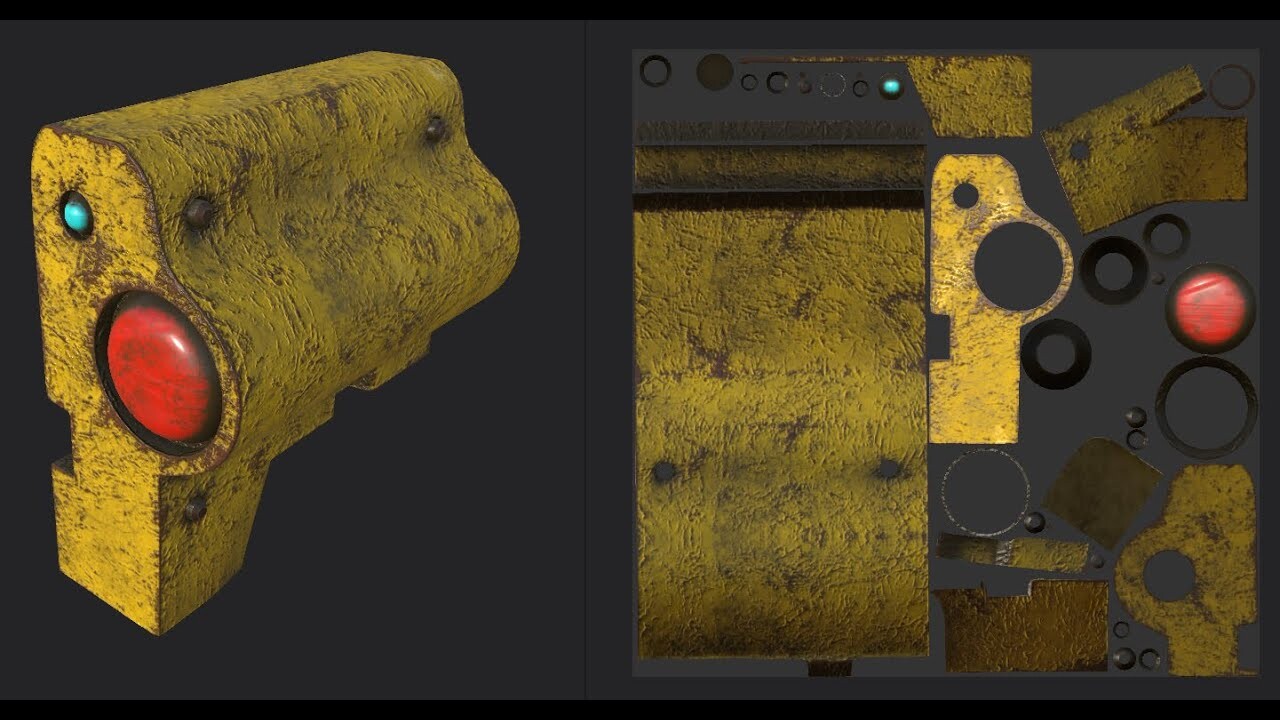 ArtStation - Gun Laser Guide Texturing