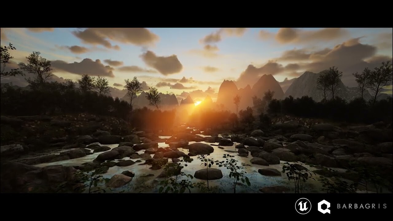 ArtStation - UE5 - Forest - Test render - Quixel Megascans Trees.