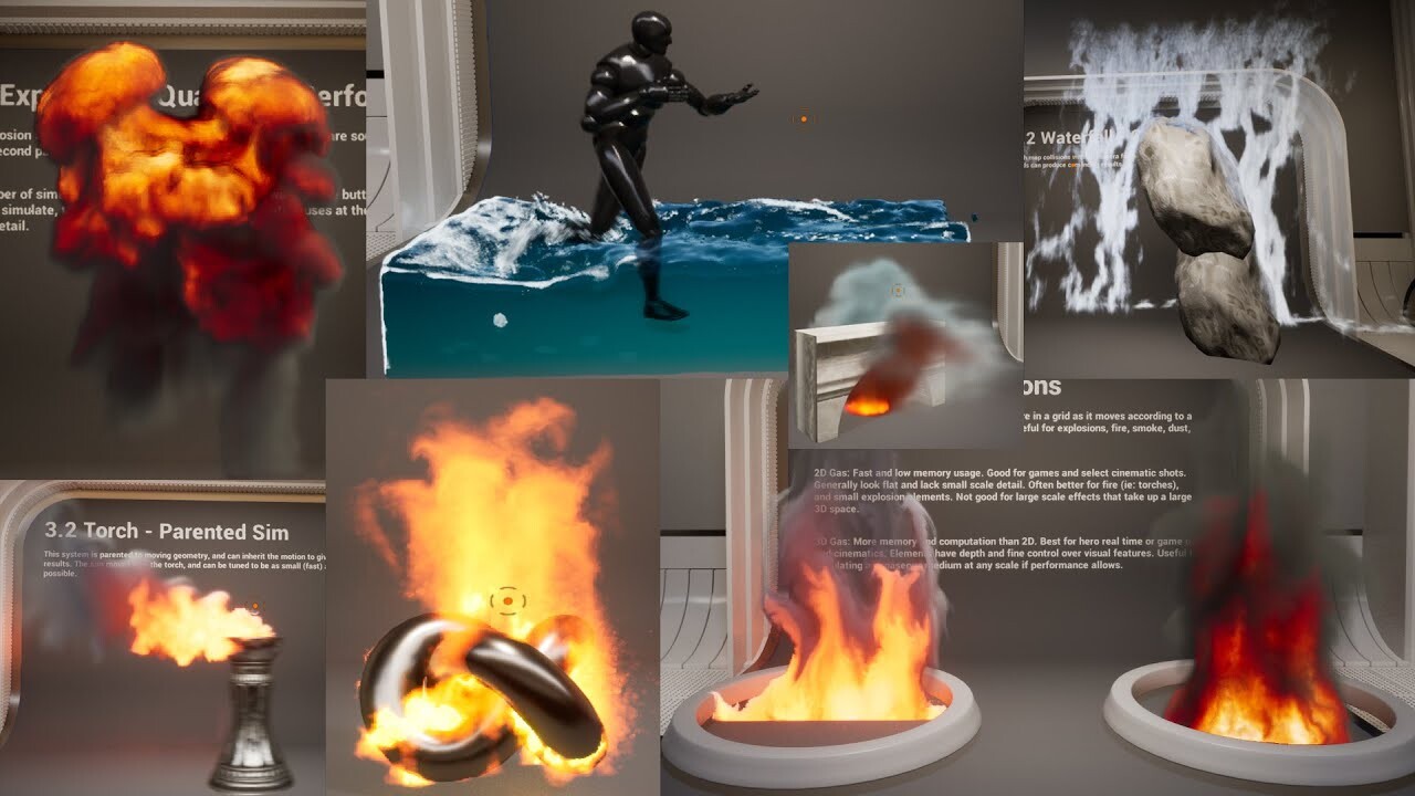 ArtStation - UE5 Content Example | Niagara Fluids | Chaos Destruction