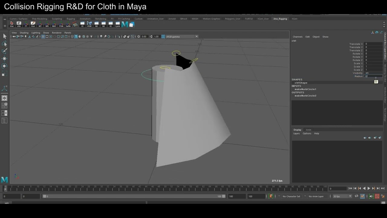 ArtStation - Collision Rigging R&D for Cloth in Maya ( Fake Collision )