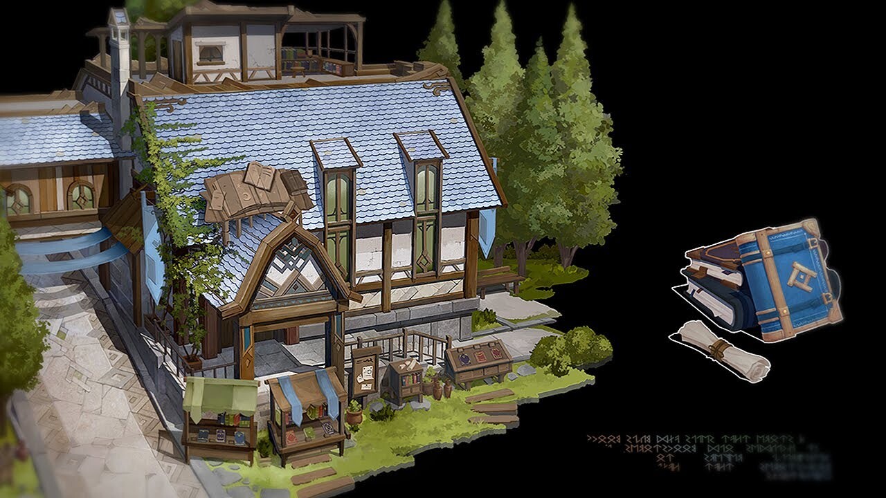 ArtStation - Fantasy Bookstore