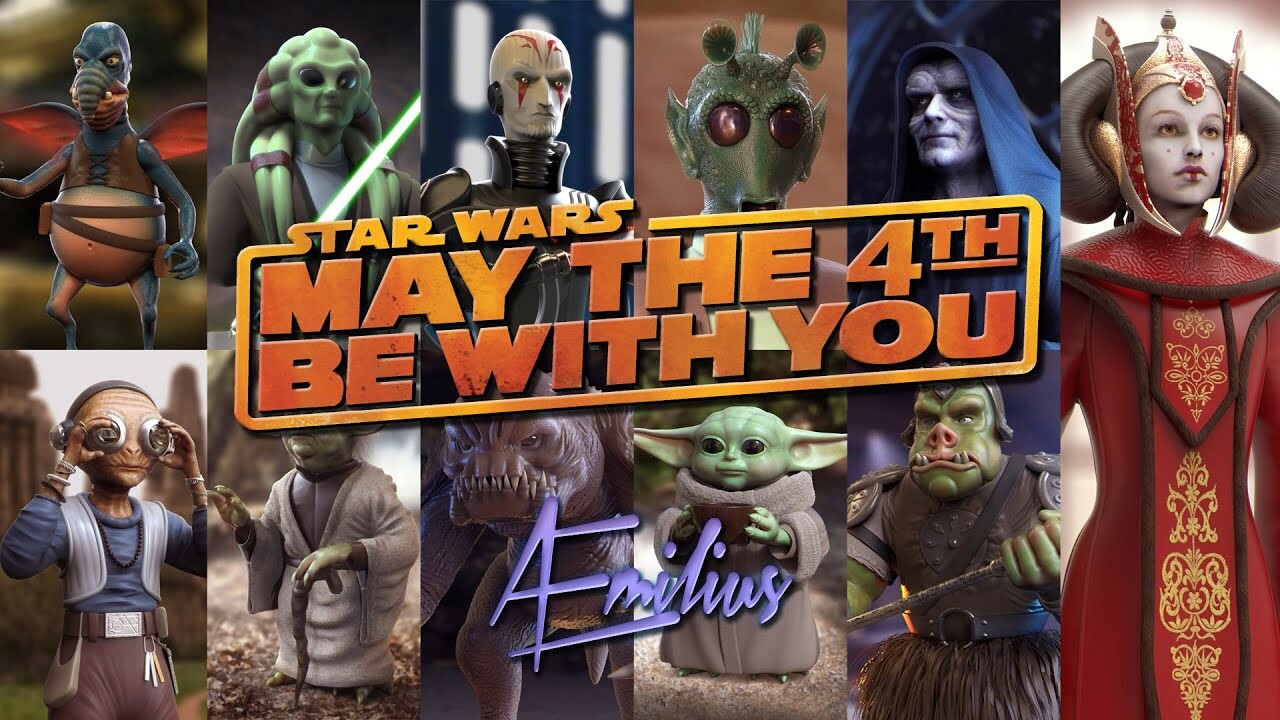 ArtStation - May the 4th be with you (Star Wars 3d-sculpts compilation)
