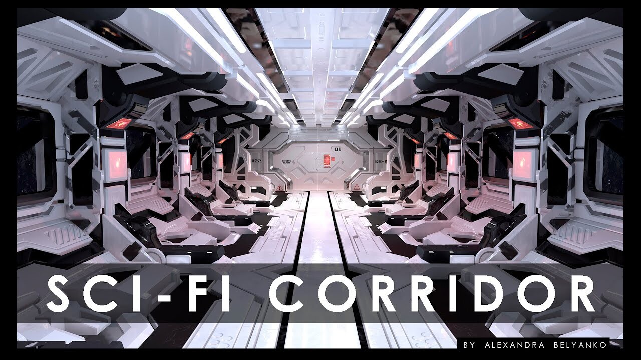 ArtStation - Sci-Fi Spaceship Corridor