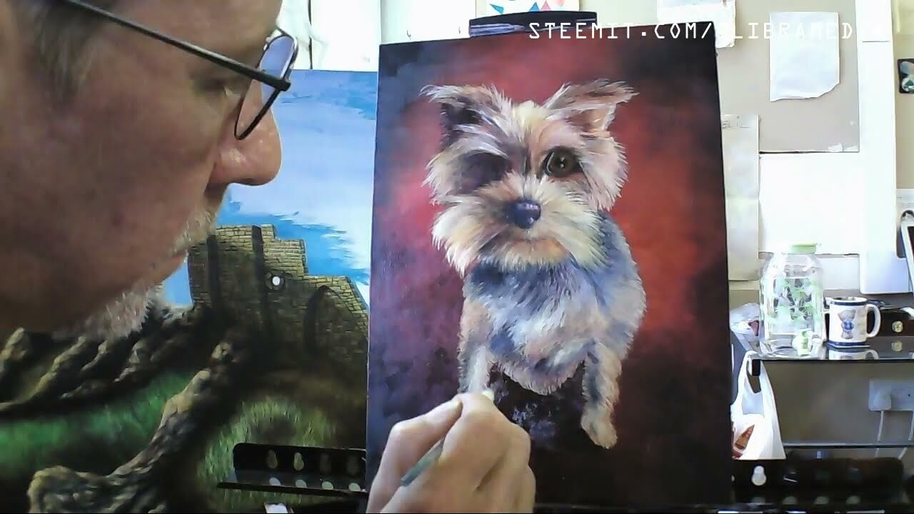 ArtStation - Oil Painting a Dog - Time Lapse