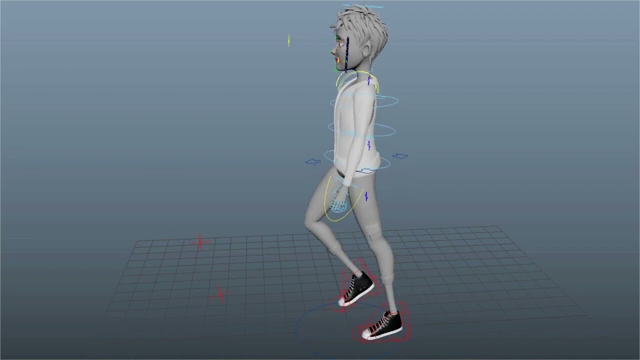 ArtStation - Rigging & Animation (Walk Cycle and Face Expression)