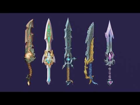 ArtStation - Stylized hand-painted sword pack