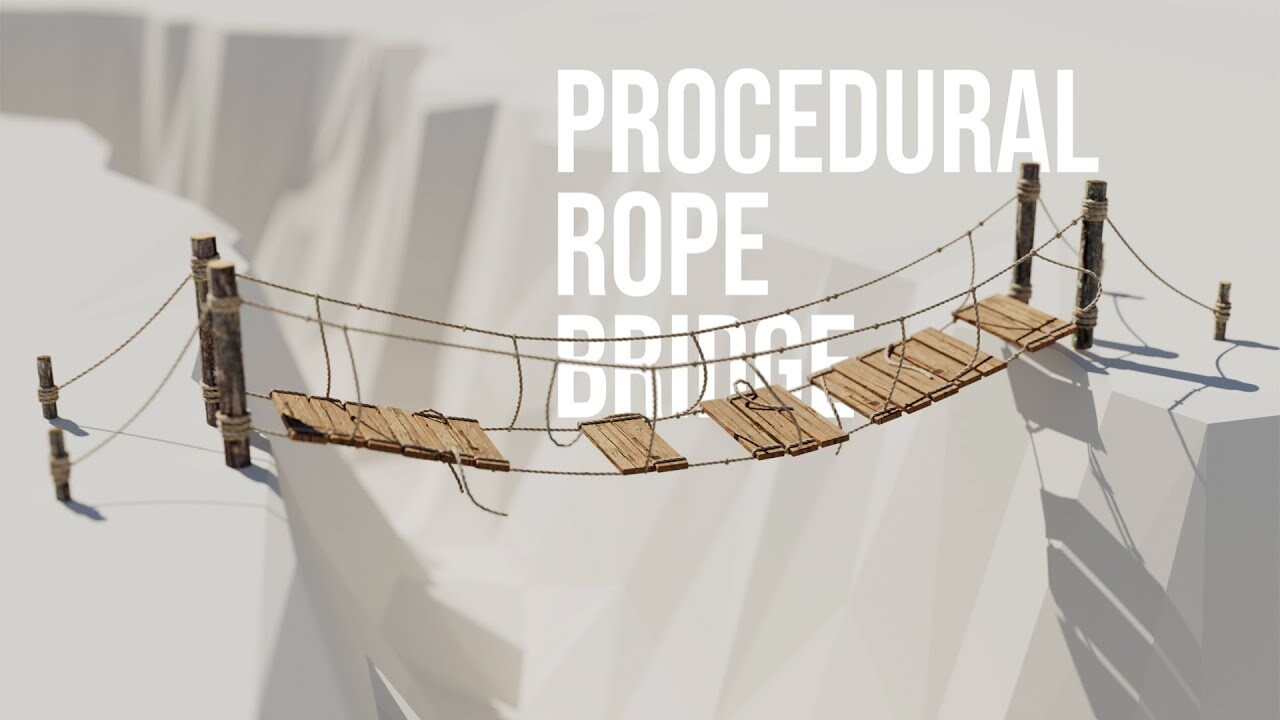 ArtStation - Procedural Rope Bridge - Houdini Digital Asset