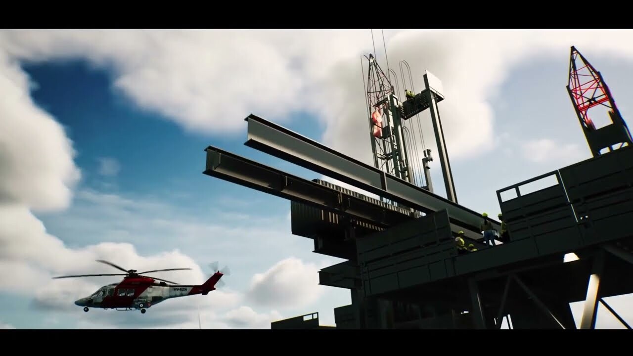 ArtStation - HUET - Helicopter Underwater Escape Training - high sea ...