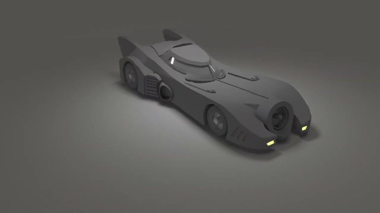 ArtStation - 1989 Batmobile 3D Model and Render