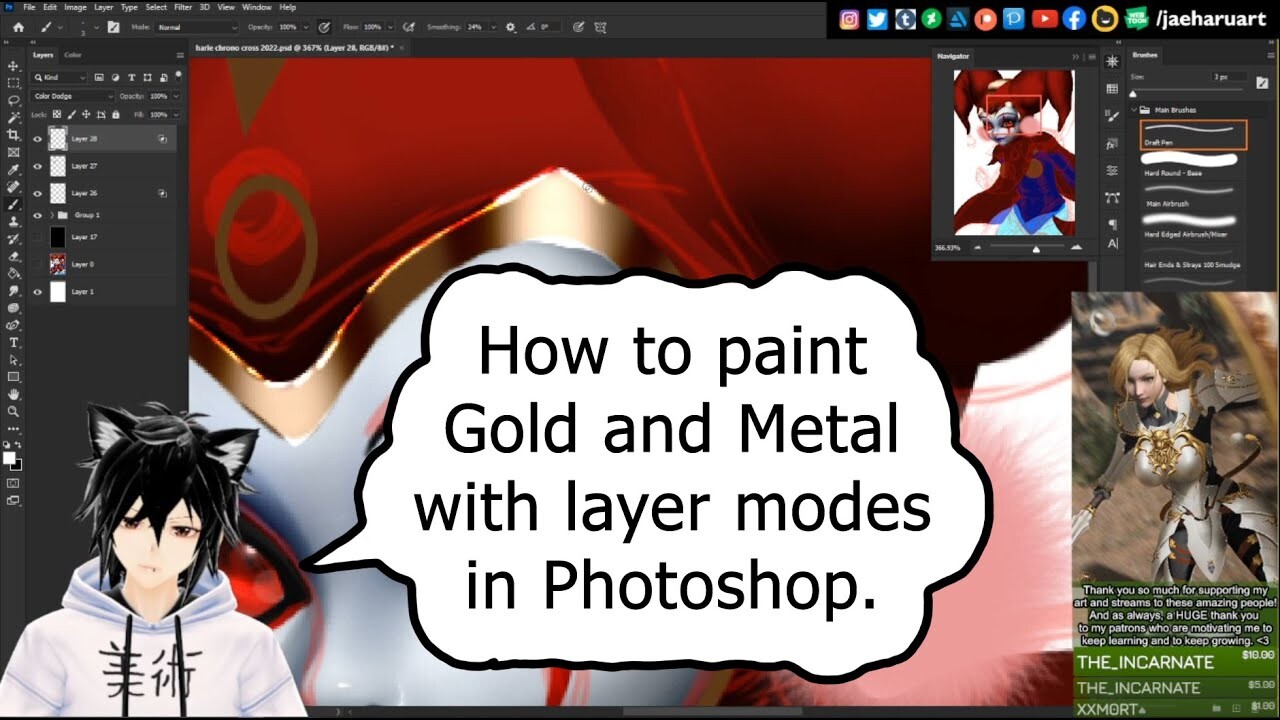ArtStation - How to Paint Gold and Metal Using Modes Mini Tutorial