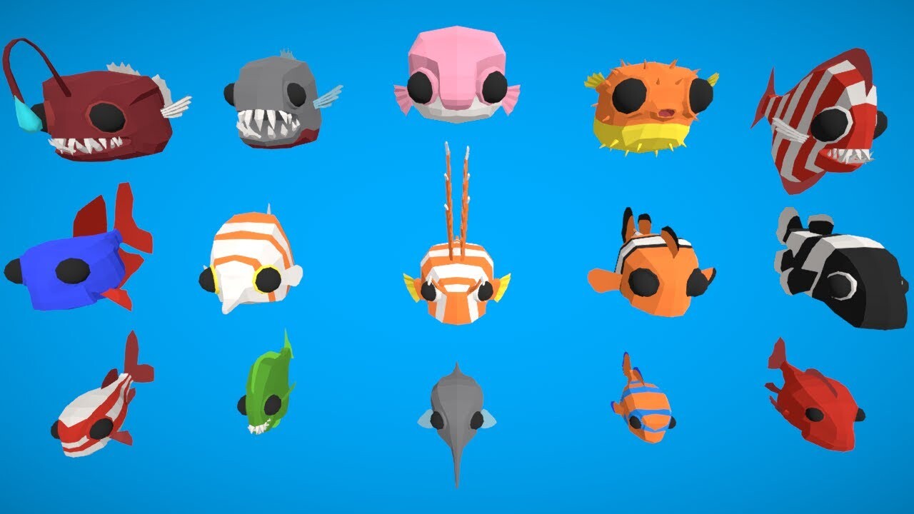 ArtStation - Low Poly Fishes