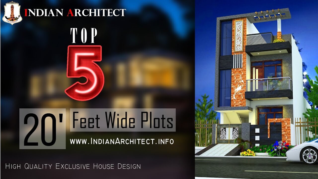 ArtStation - Top 5 Best Modern House Designs (20 Feet Wide Plot ...