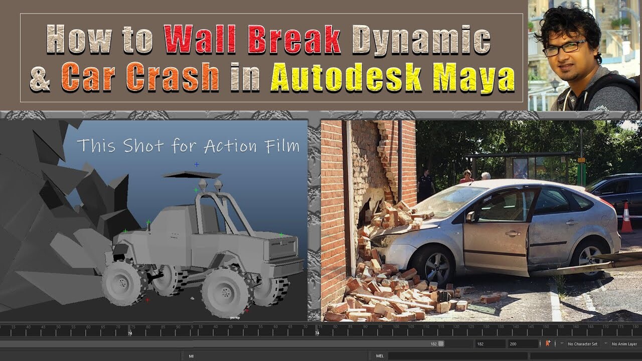 ArtStation - Wall Break Dynamic and Car Crash in Maya