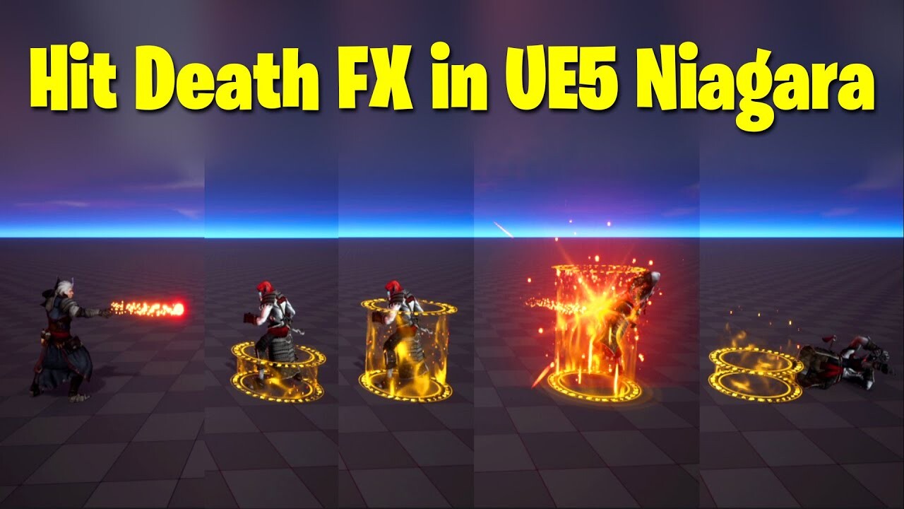 ArtStation - Hit Death FX in UE5 Niagara Tutorial | Download Files