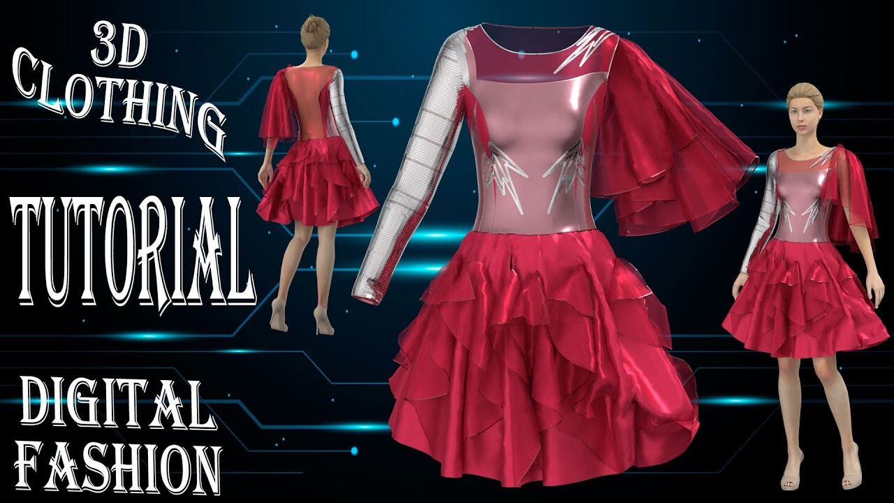ArtStation - TUTORIAL 3D dress Digital Fashion 3D clothes designer warrior