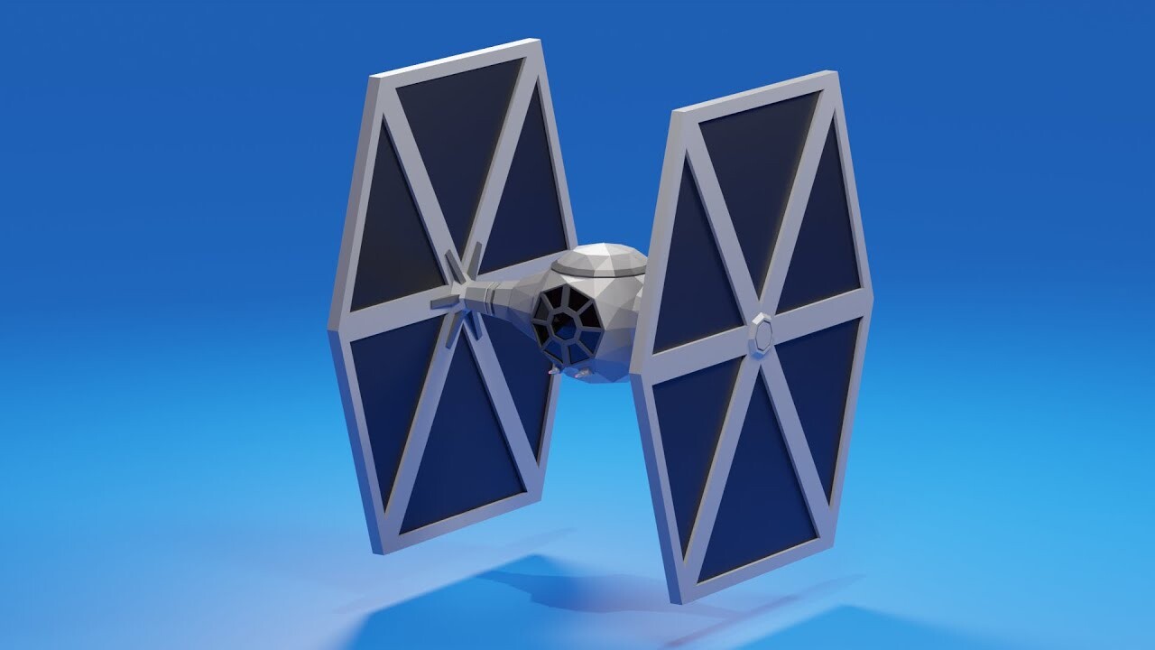 ArtStation - Star Wars Low Poly TIE fighter