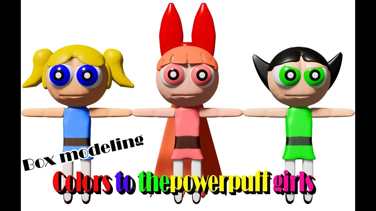 ArtStation - GIving color to the powerpuff girls