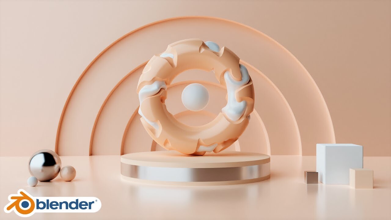 ArtStation - BLENDERMINIMAL STYLE 3D ABSTRACT ART TUTORIAL