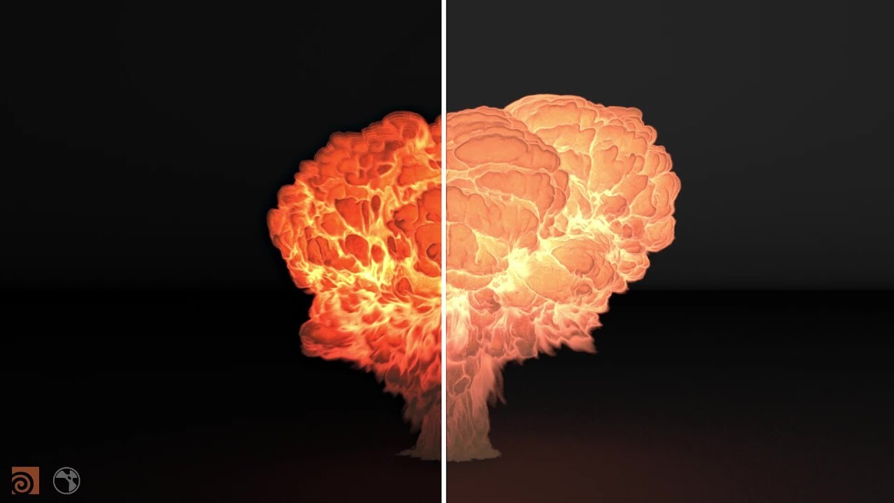 ArtStation - Houdini explosion test - Compositing on Nuke