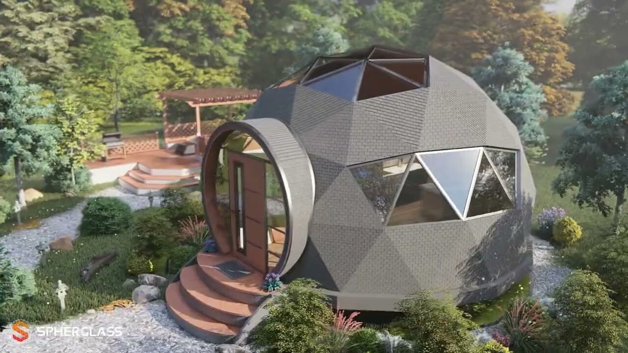 ArtStation - Geodesic Wooden House 35m2